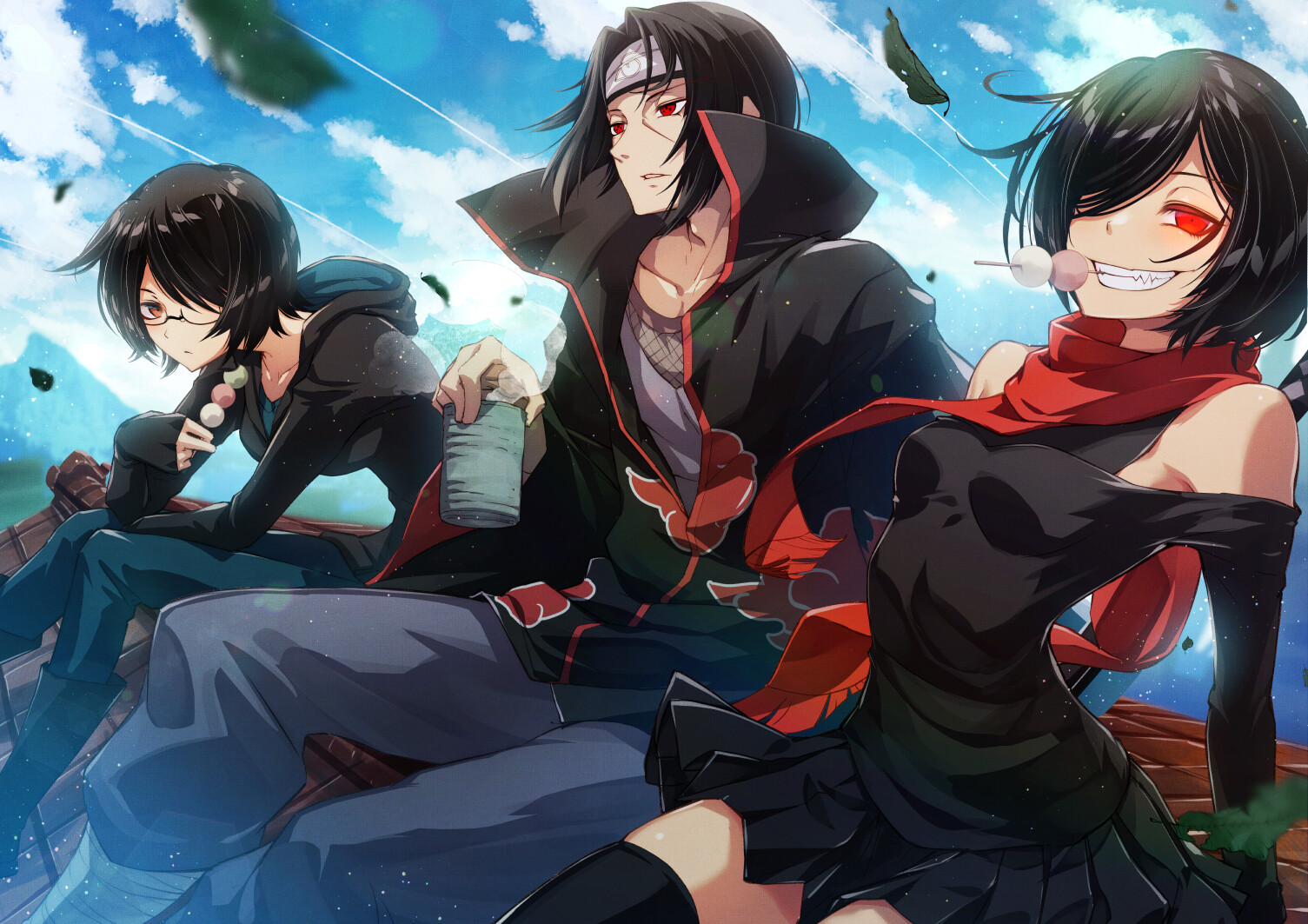 ArtStation - cneko-chan, emoneko-chan and itachi uchiha(commission)