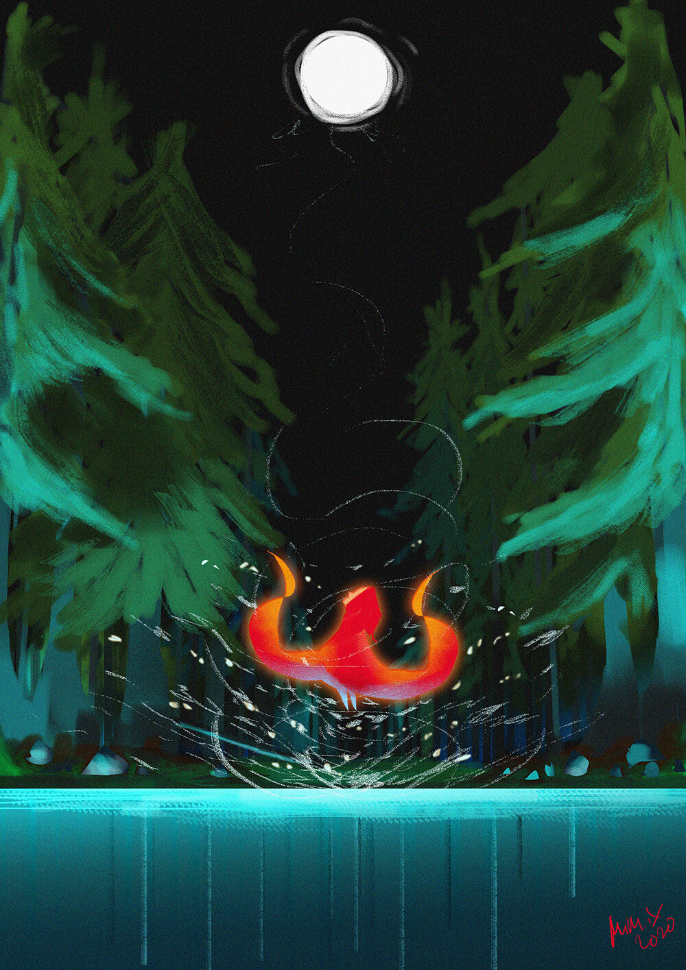 ArtStation - Forest fire Deity