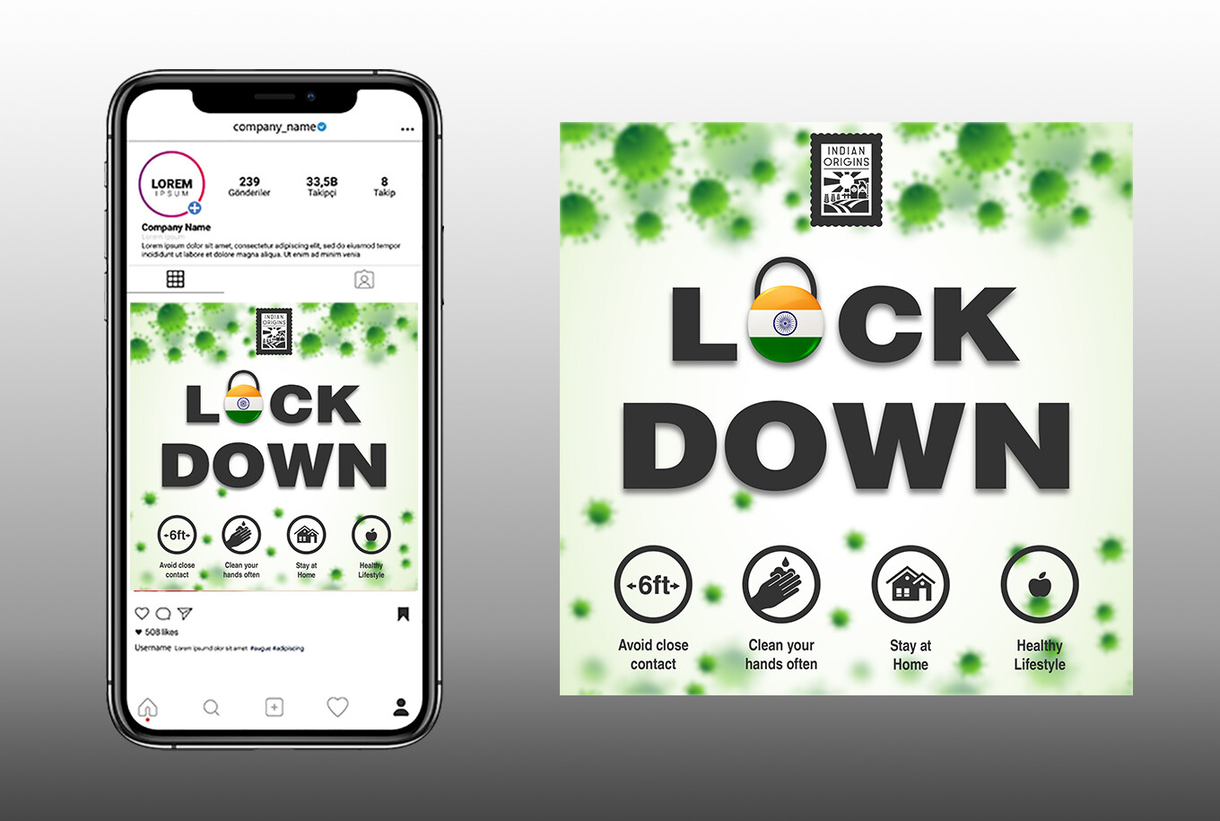 ArtStation - India Lock down Social Media Banner
