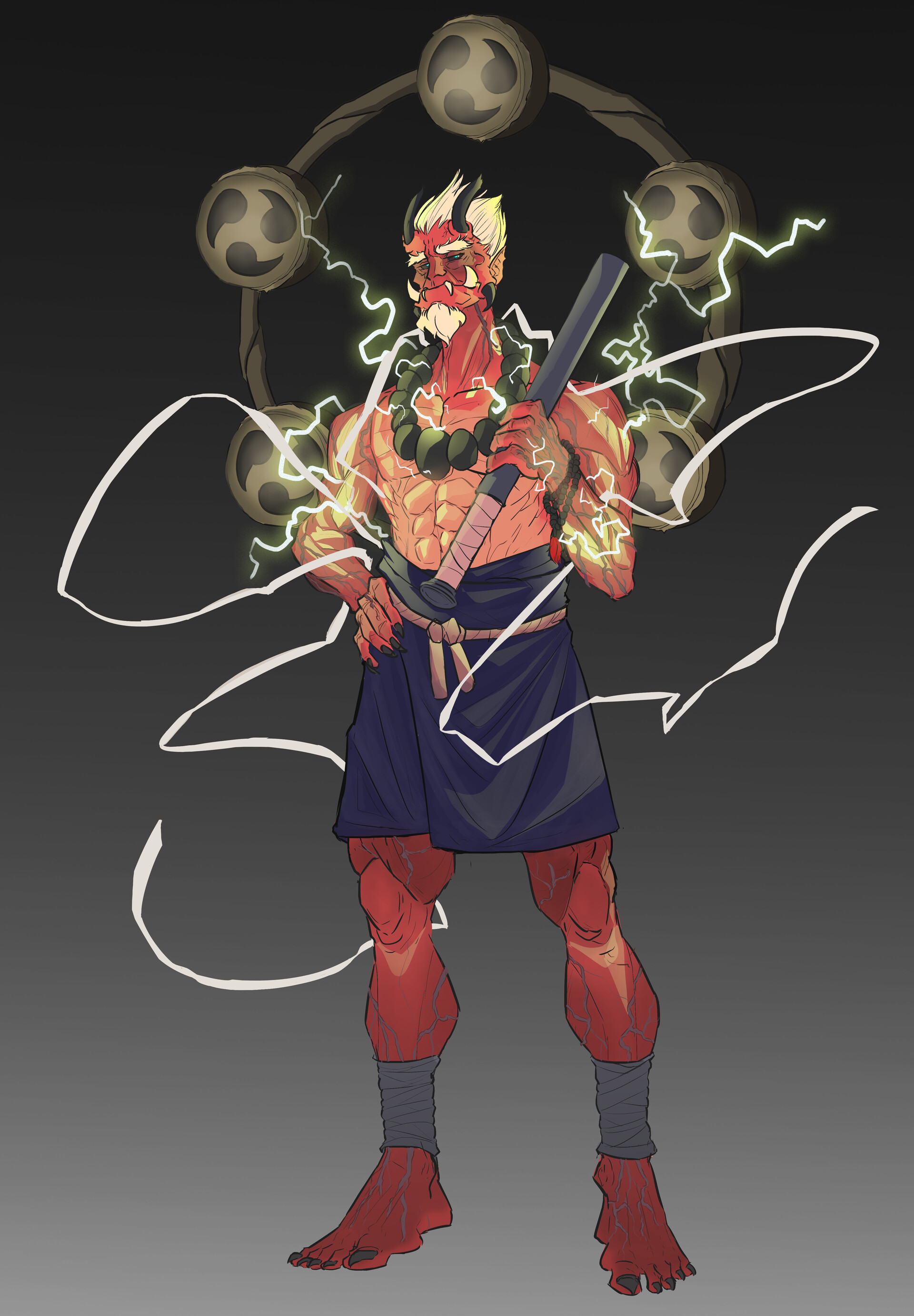 ArtStation - Raijin, The God of Thunder, Hosam Mansouri