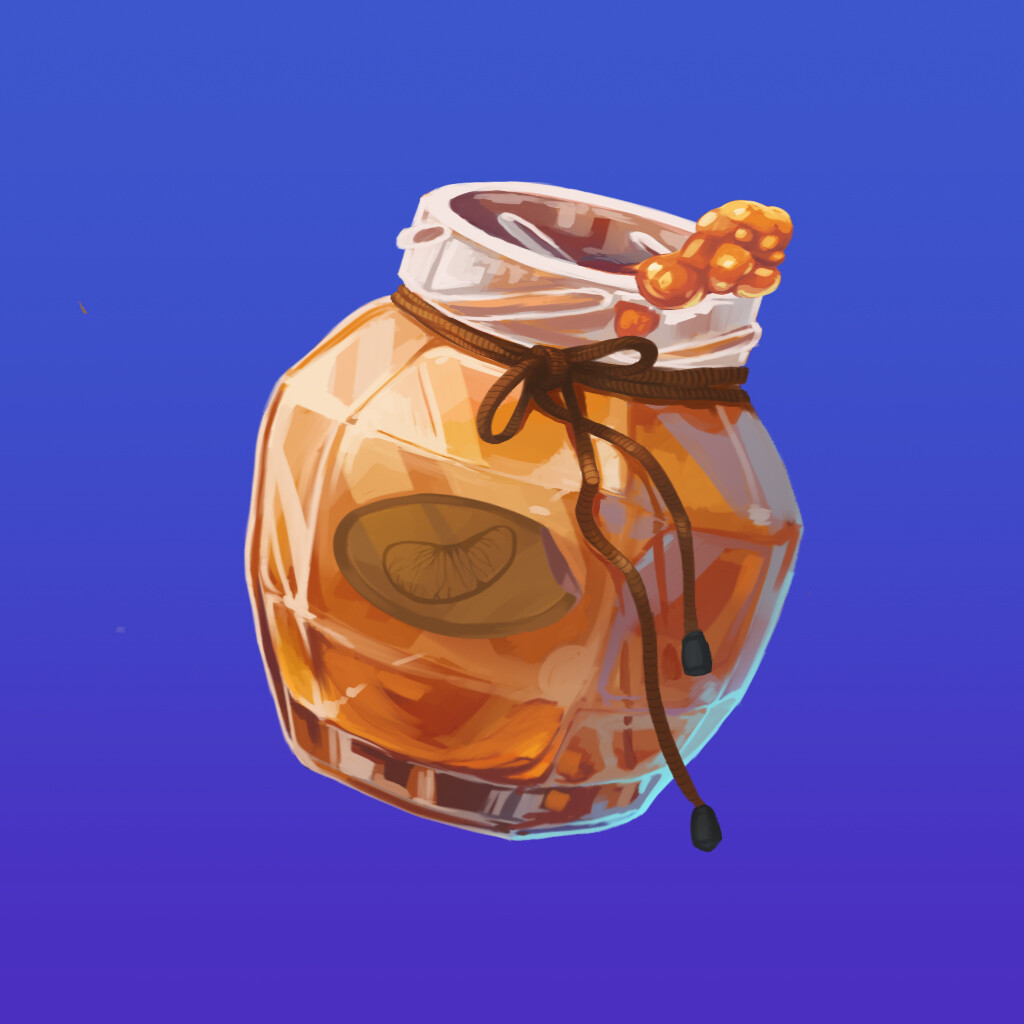 ArtStation - Mandarin jam prop art