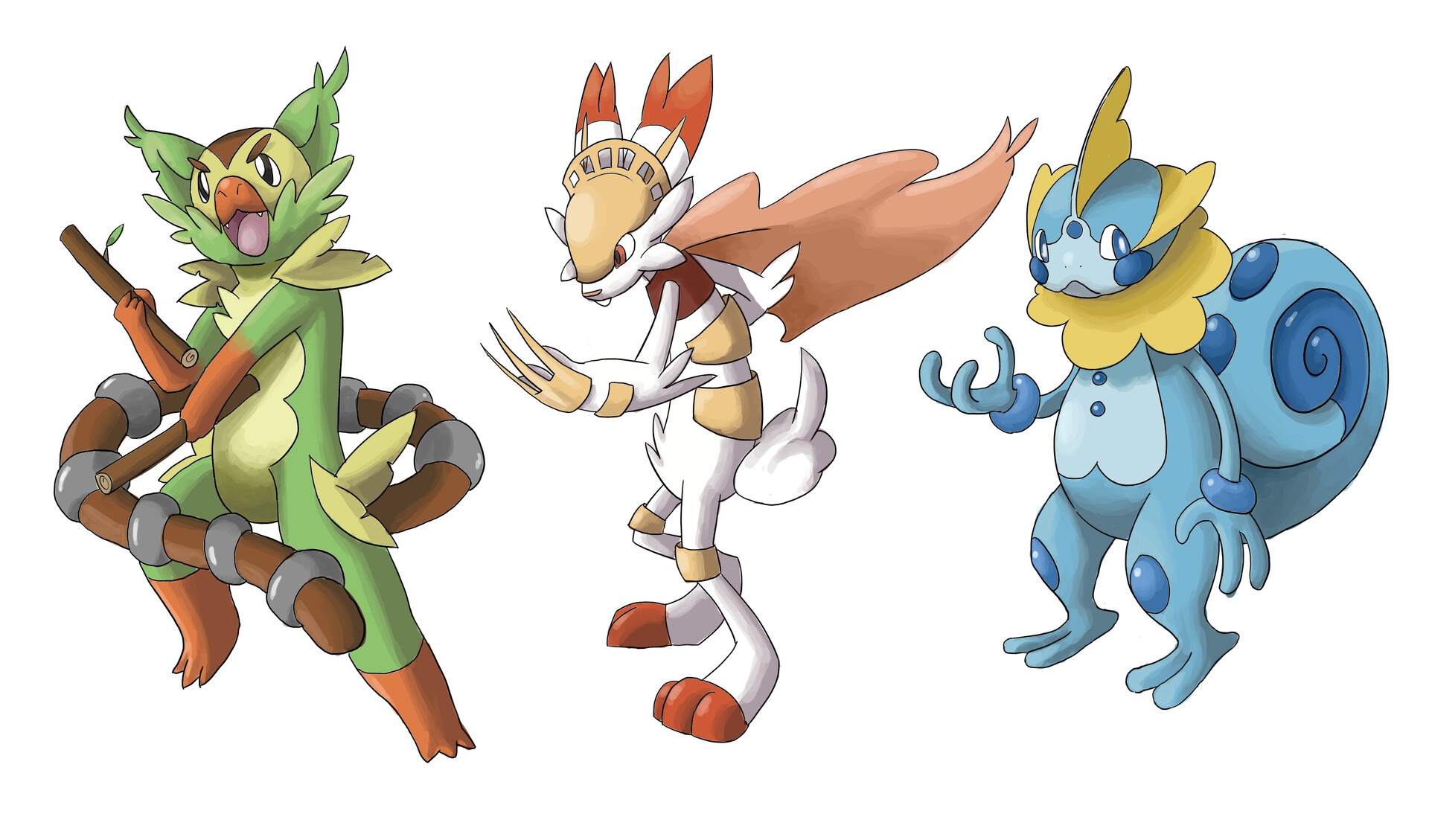 ArtStation - Pokemon Sword and Shield Starter Concept