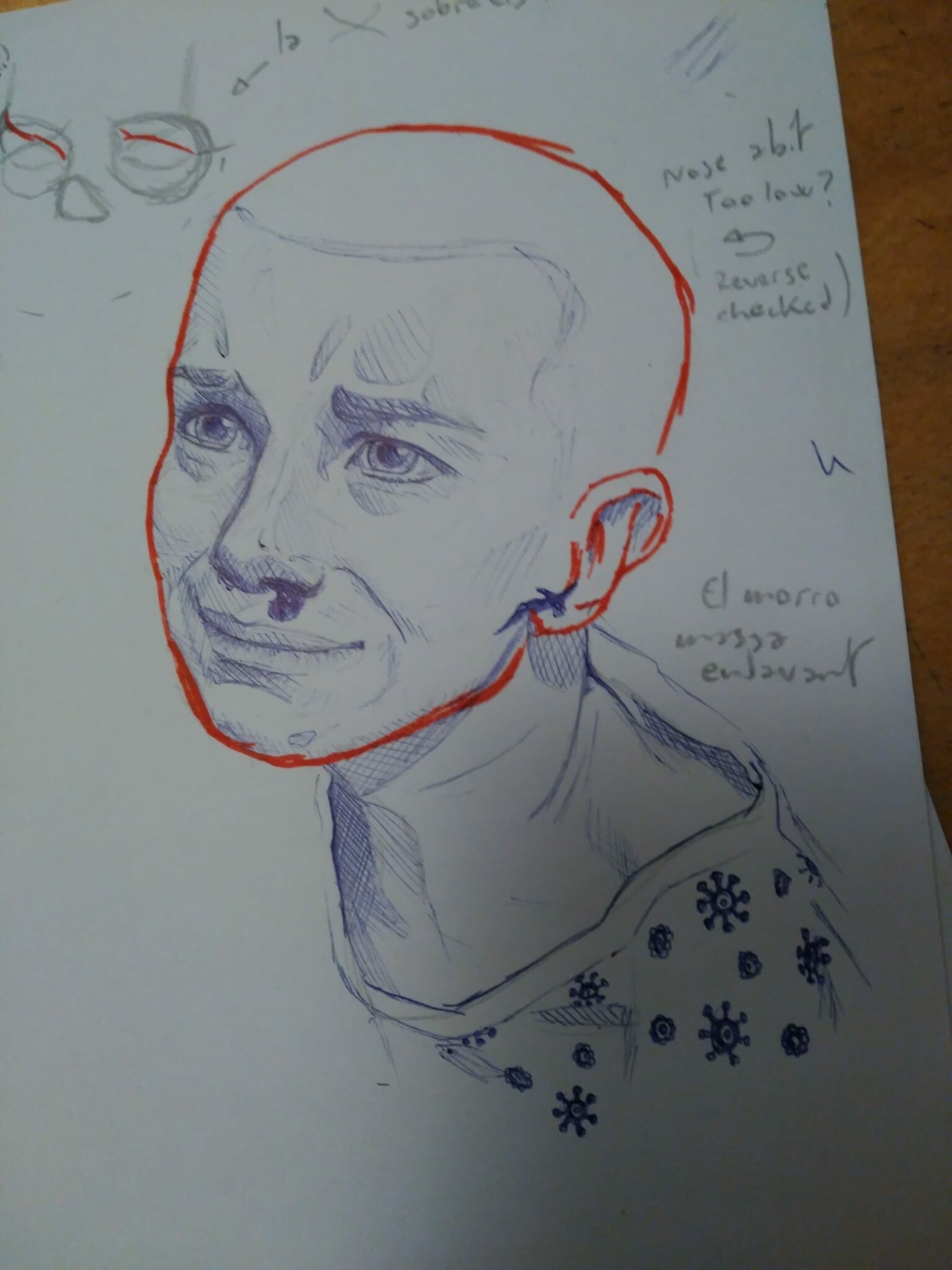 crying face drawing reference