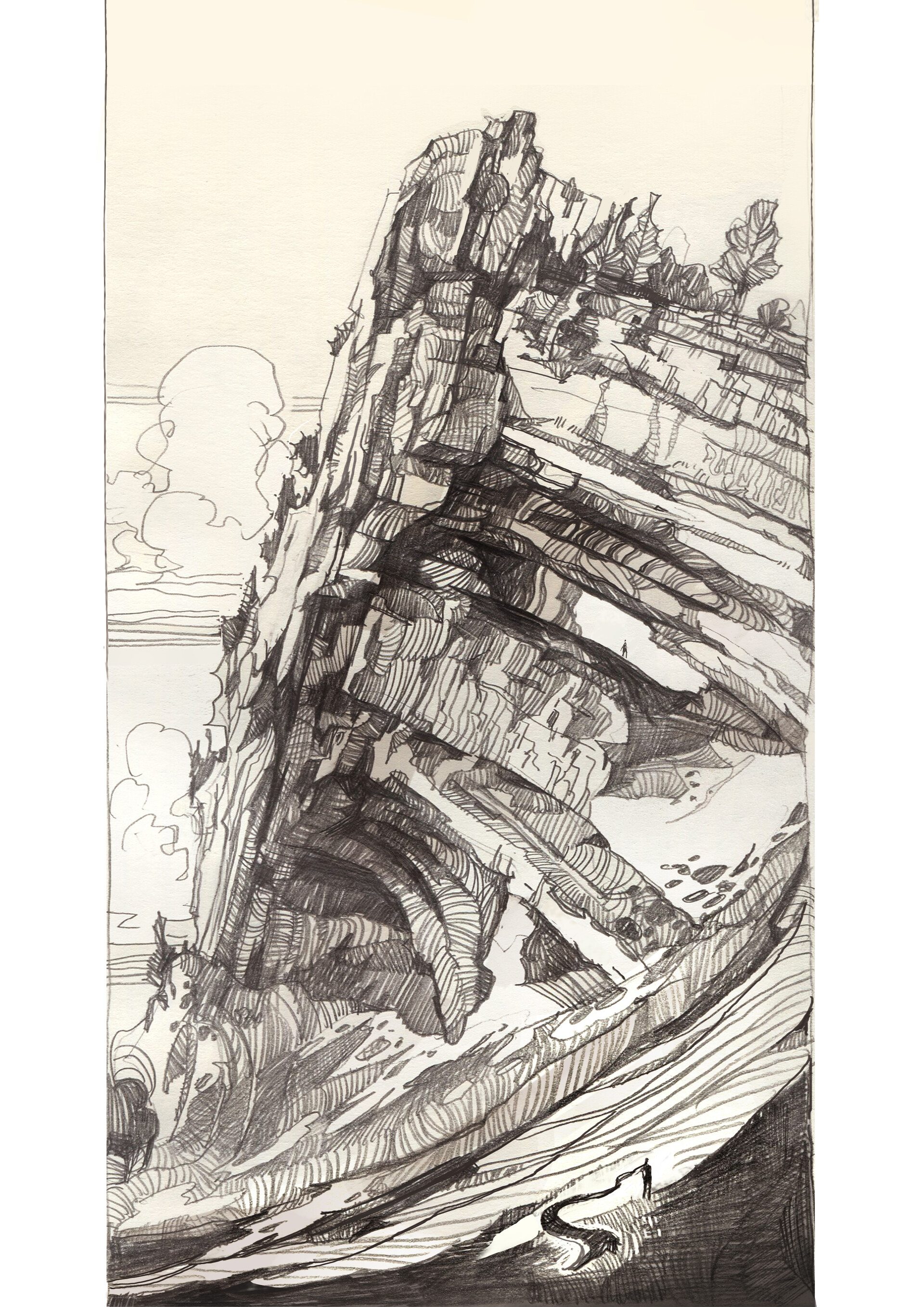 ArtStation - The scene line draft