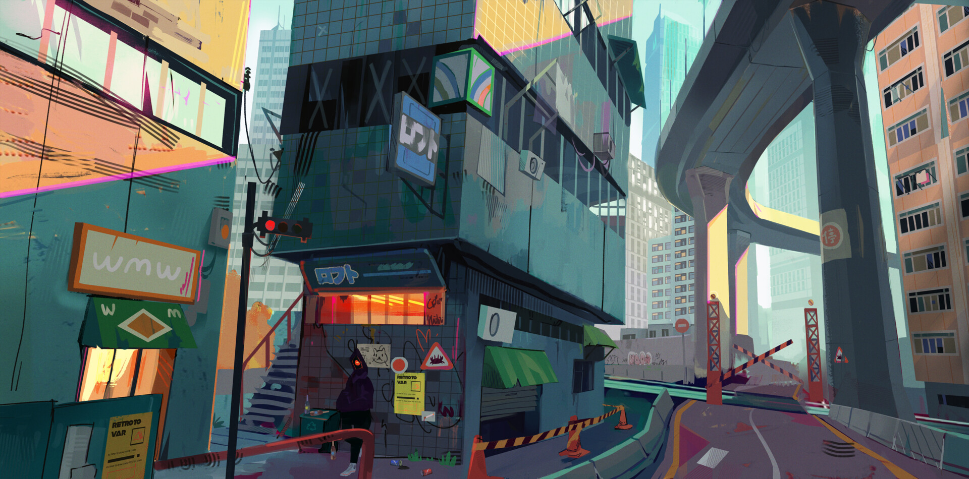 ArtStation - Spider verse inspired Sci-Fi city