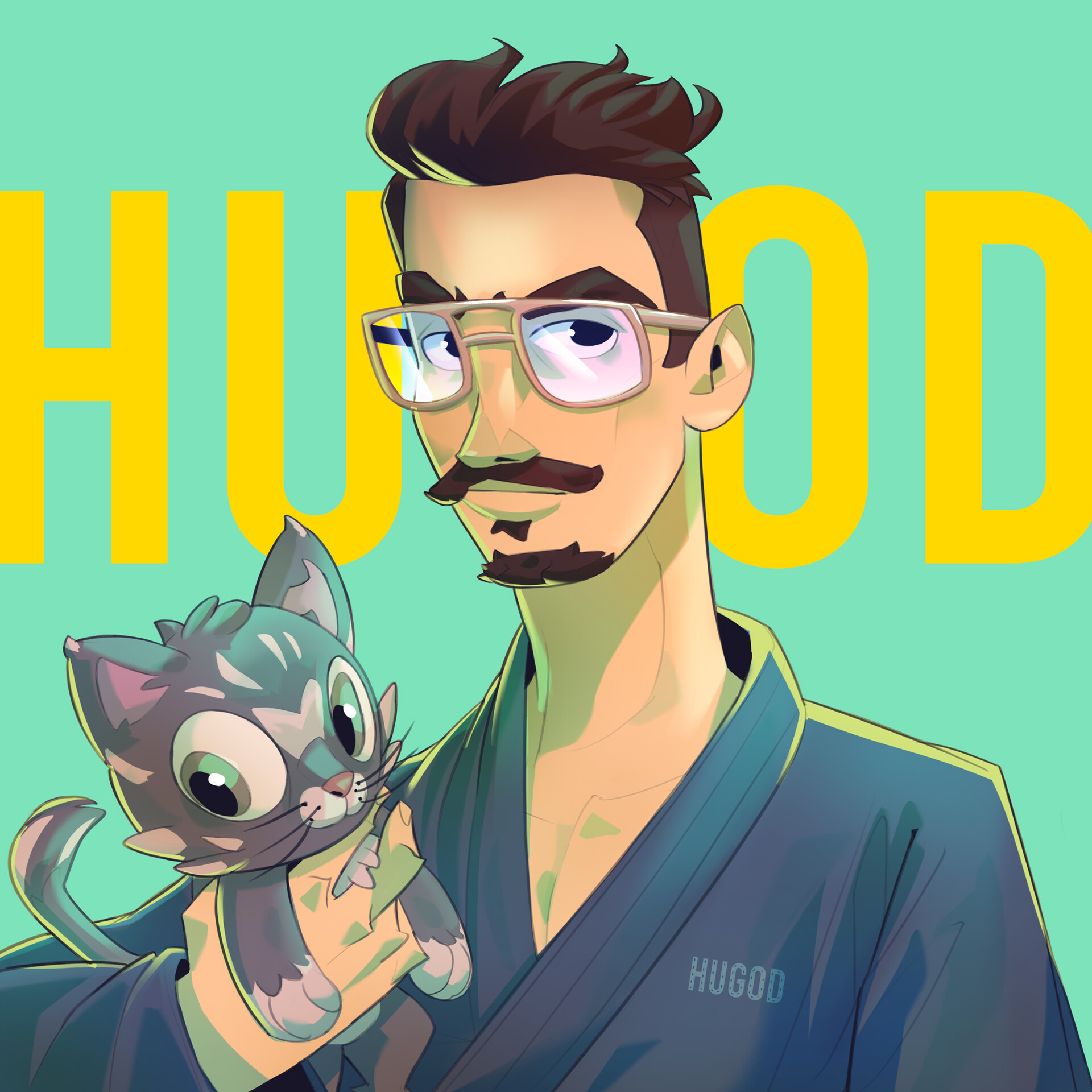 Michael Duclos - Stylized Portrait for "Le Stream" on Twitch