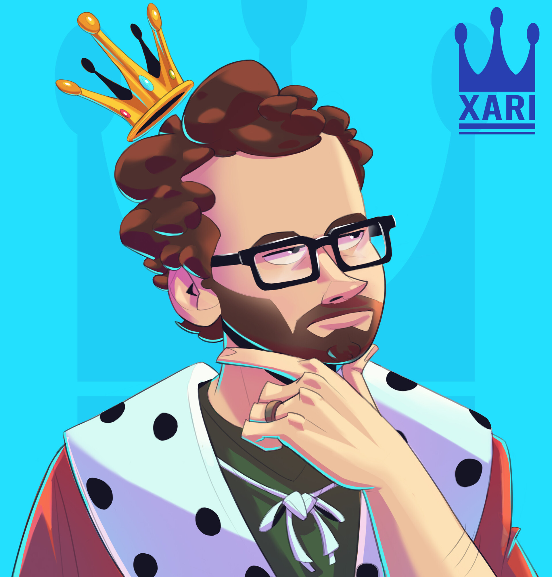 Michael Duclos - Stylized Portrait for "Le Stream" on Twitch