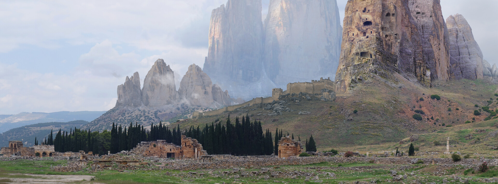 ArtStation - Set Extension(Mountains city)