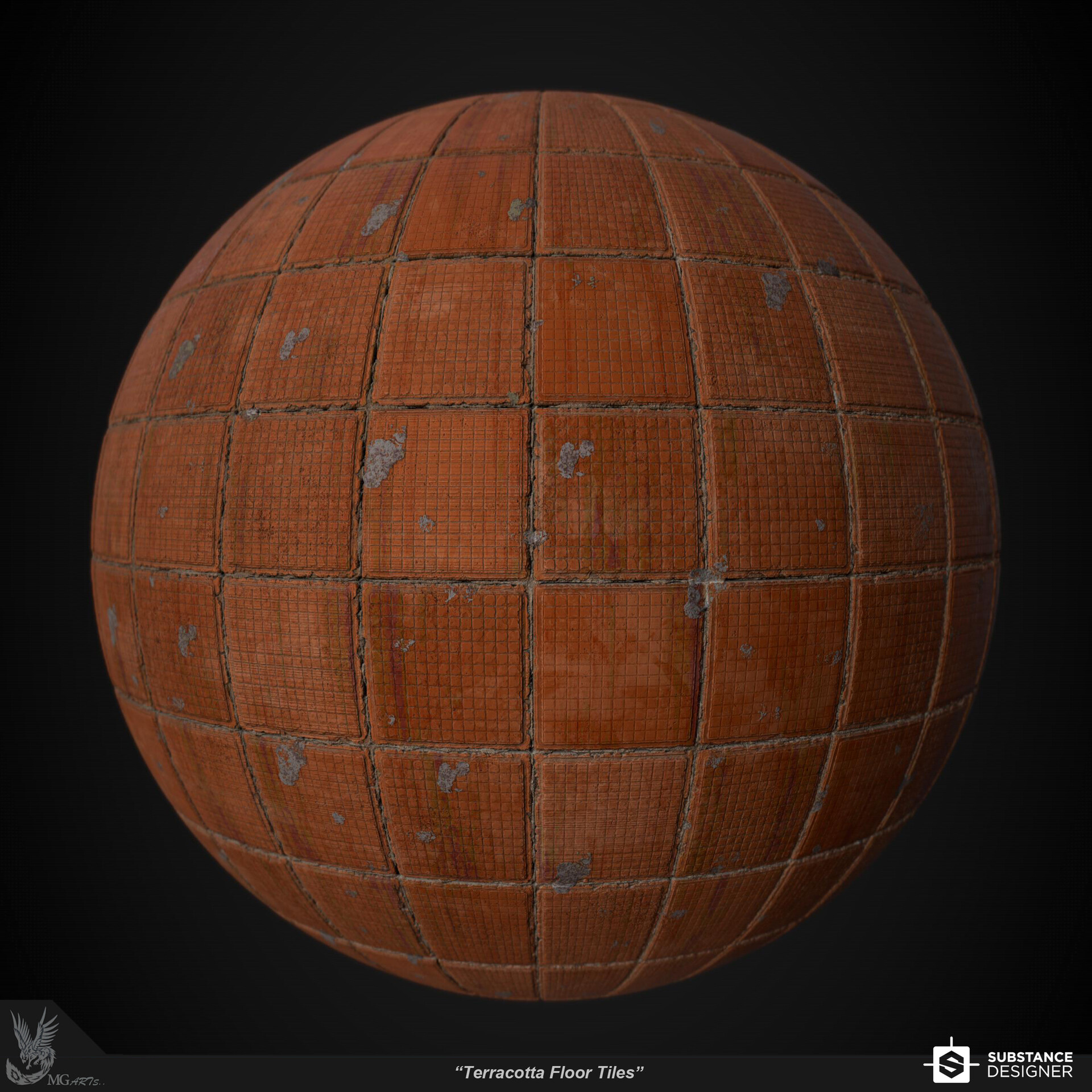 Mridul Gupta - PBR Procedural Terracotta Floor Tiles