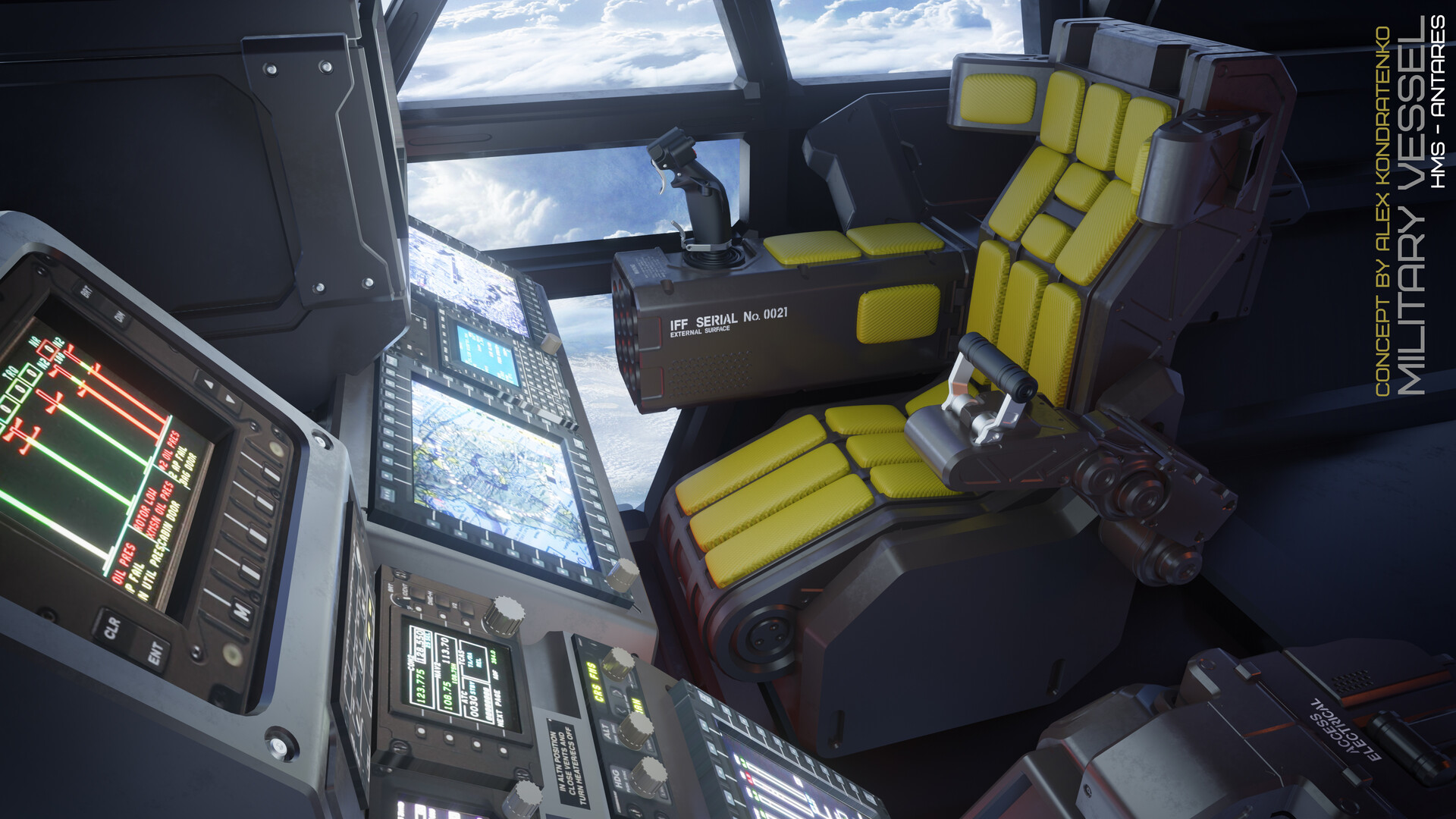 Alexander Kondratenko - Miltary space vessel HMS - Antares concept design.