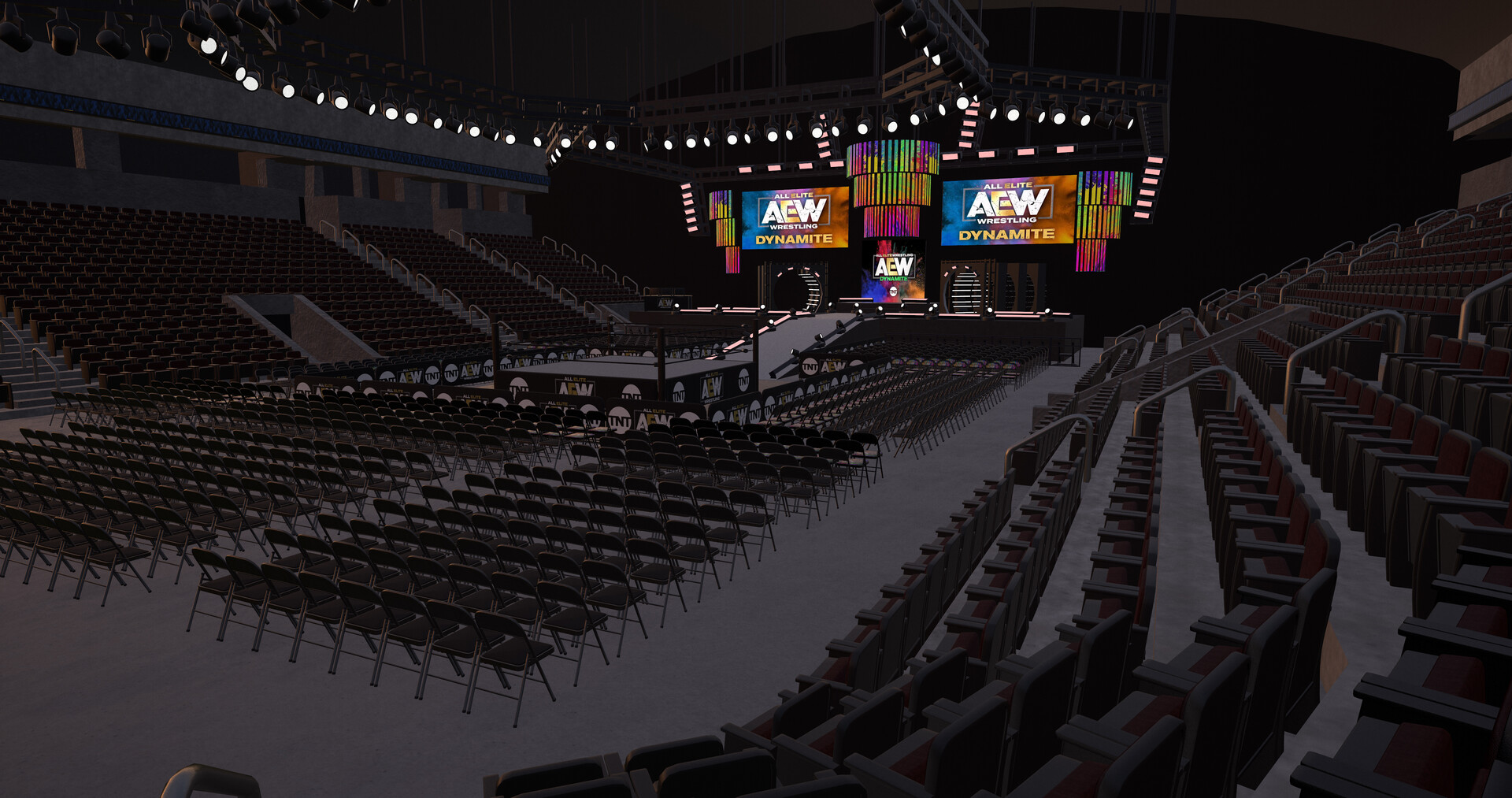 ArtStation - All Elite Wrestling Set and Arena Model