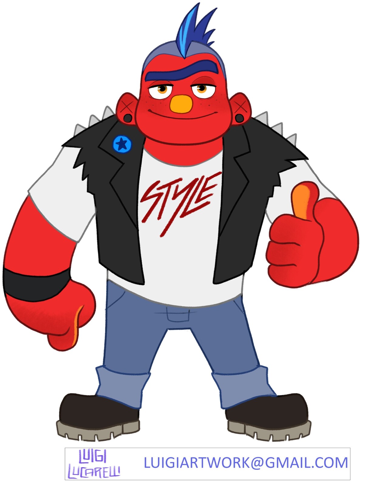 Sörös Márk - Red Punk (Luigi Lucarelli FANART)