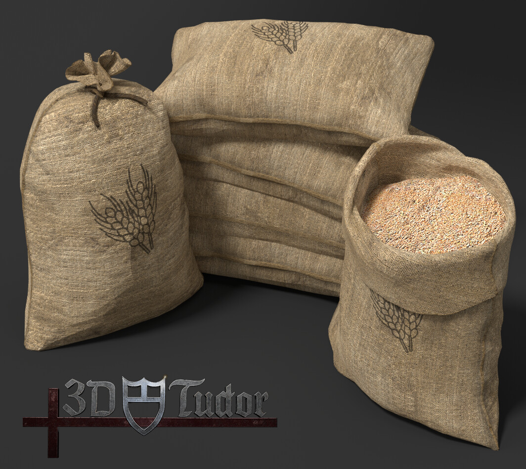 3D Tudor - Food Sacks Grain Set of Three