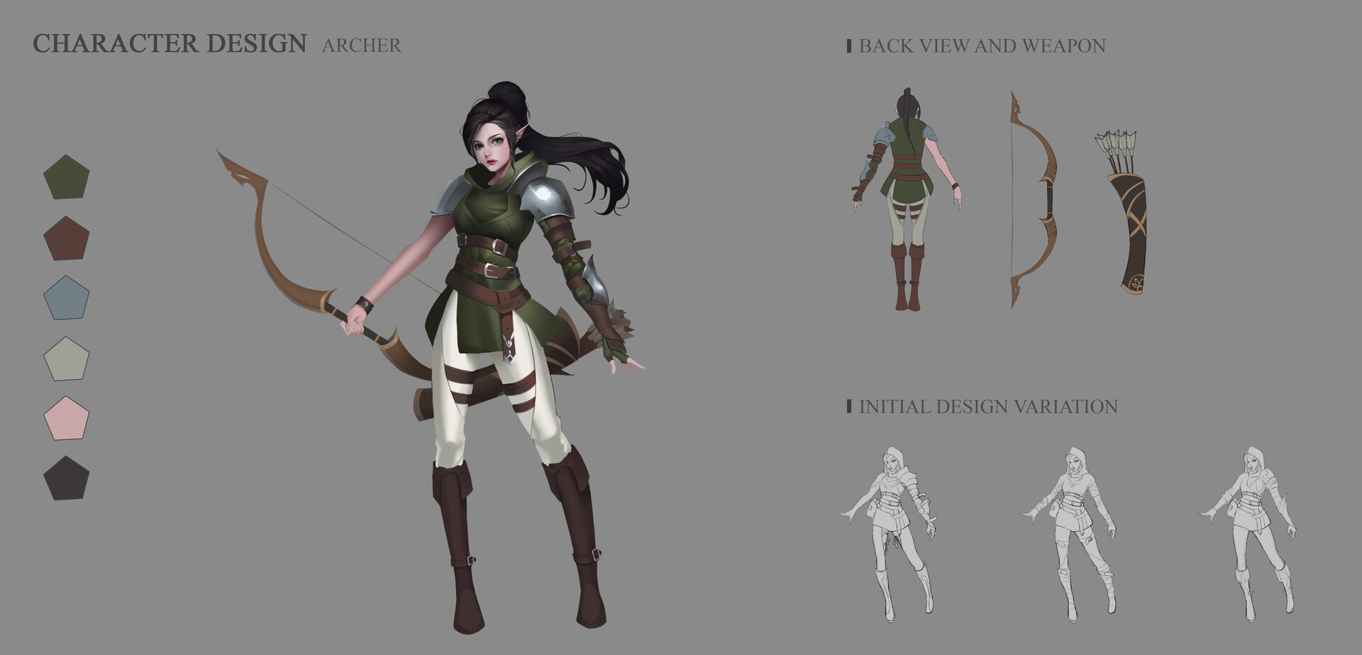ArtStation - Archer Character Design Sheet