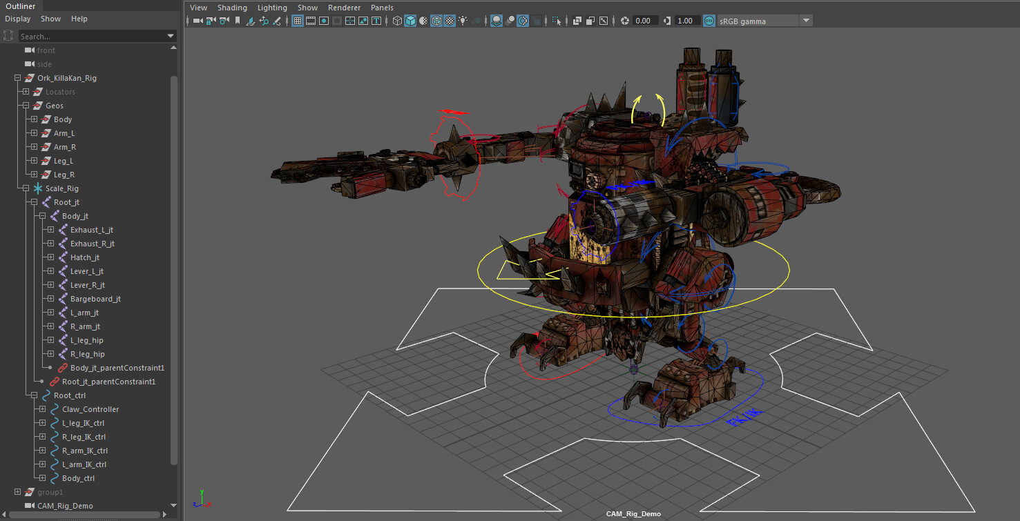 Roy Aston - Ork Killa Kan - Low Poly Rig