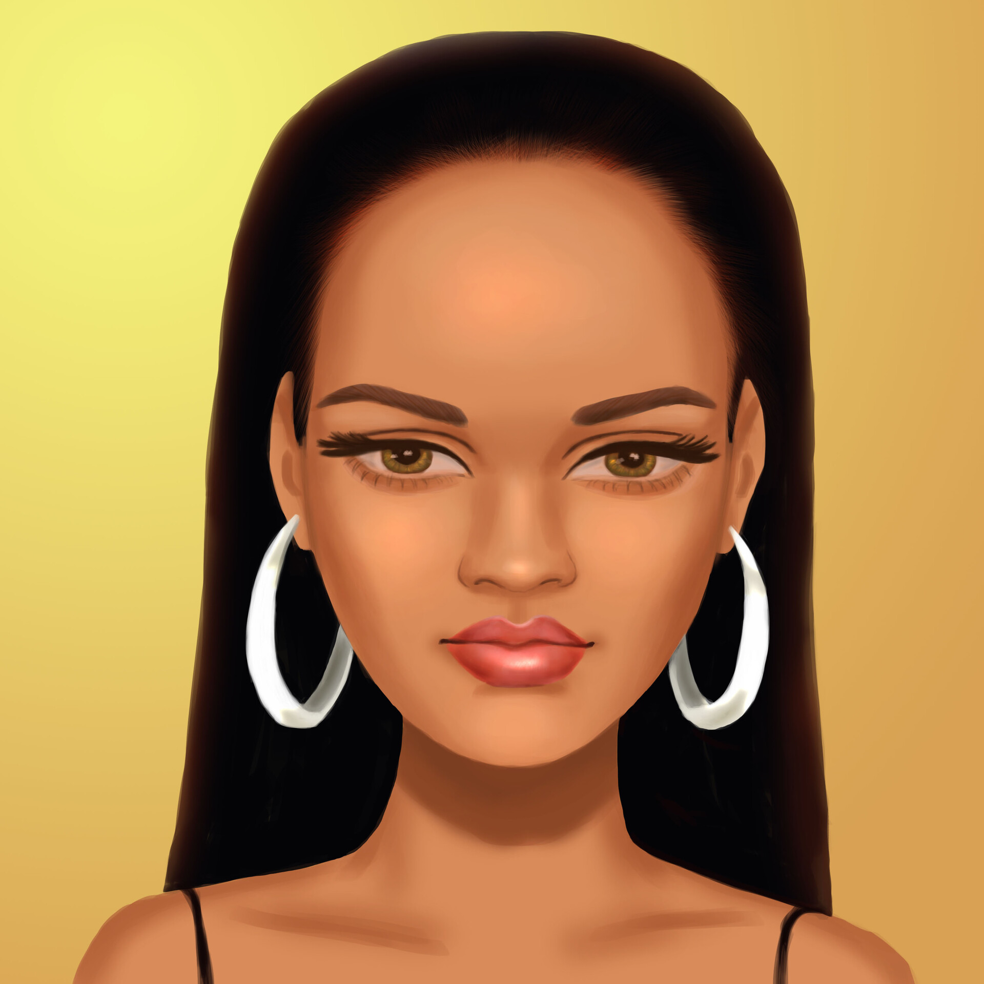 ArtStation - Rihanna fanart in cutie style