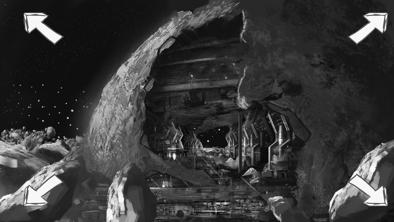 İbrahim Hakkı Uslu - Asteroid Mining Concept Art