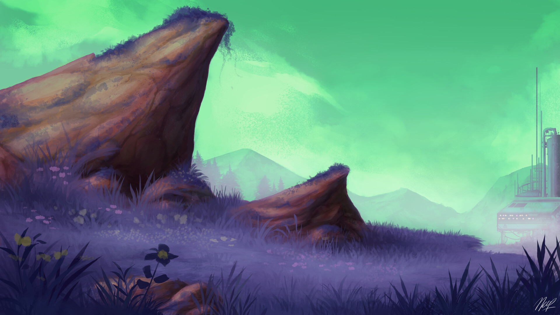 ArtStation - Environment Study (Ghibli & Dbz)