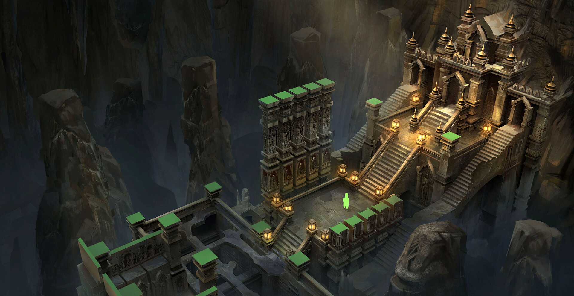 ArtStation - Temple in the cave