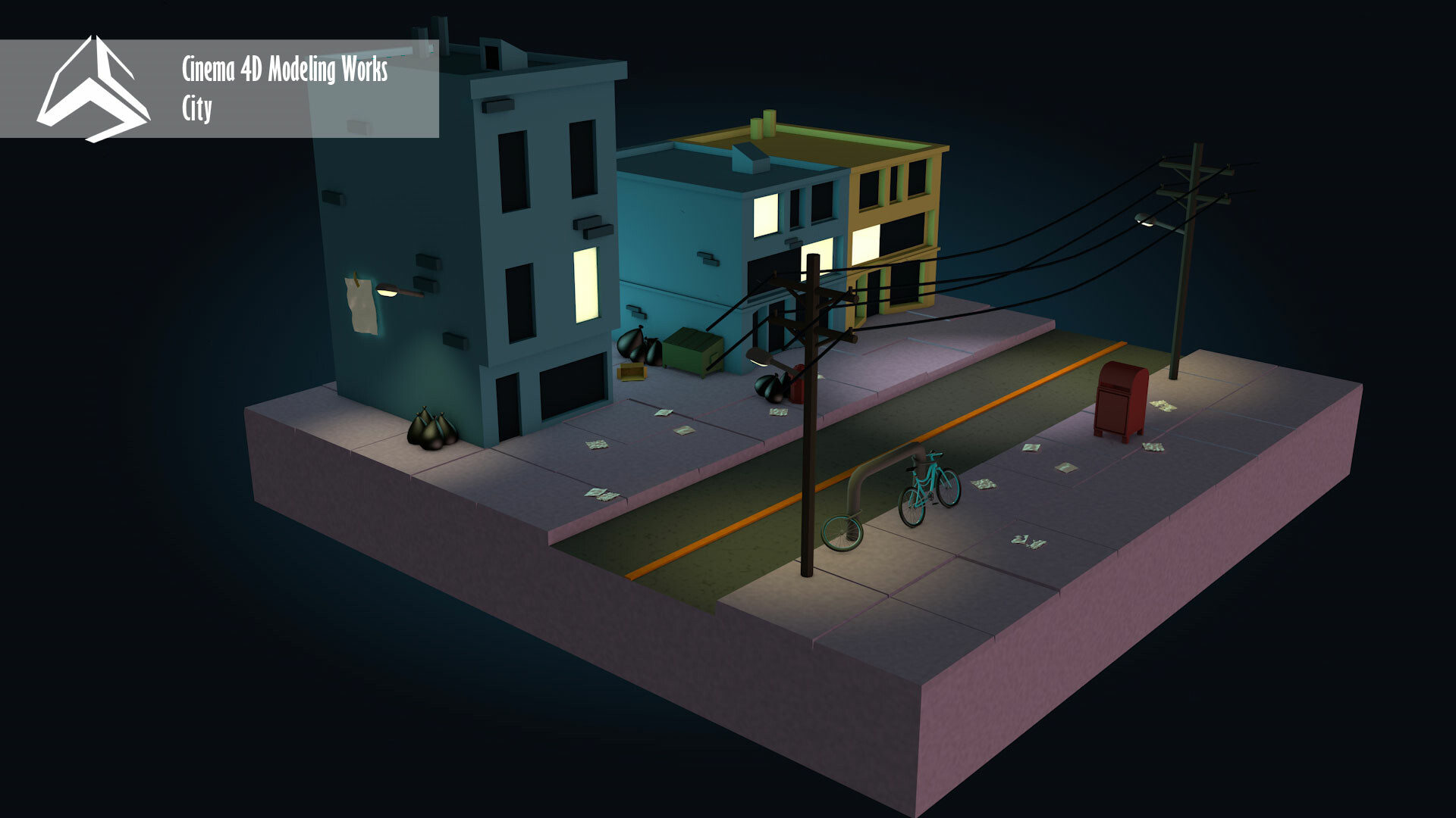 ArtStation - Cinema 4D Modeling Works- City