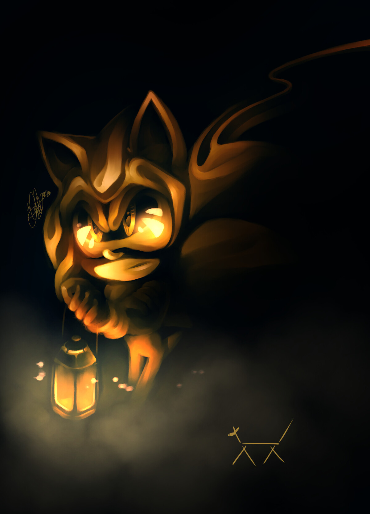 ArtStation - FanArt_Sonic&Lamp_Light_of_Spirits