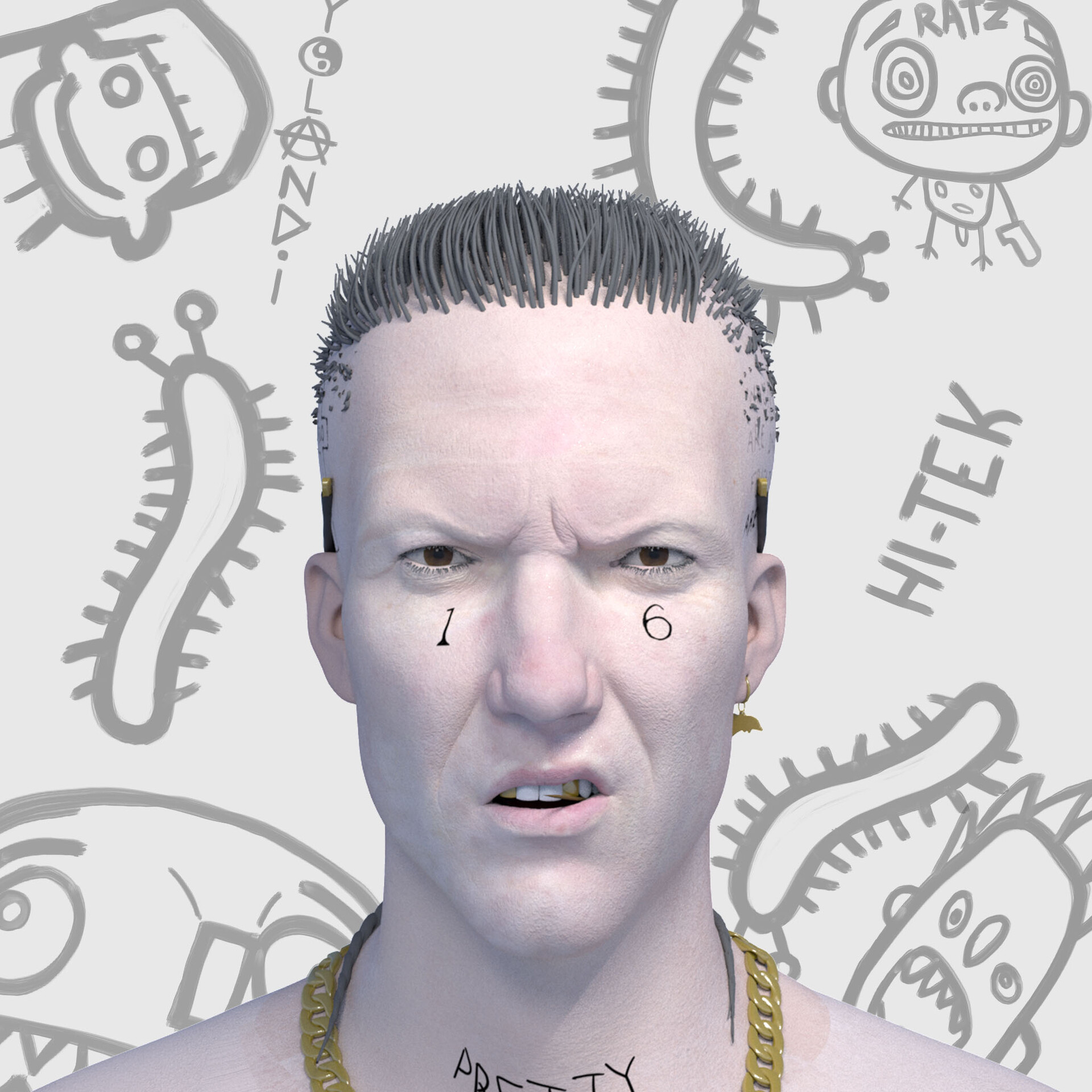 Sam Lennox - Ninja Digital Portrait (WIP)