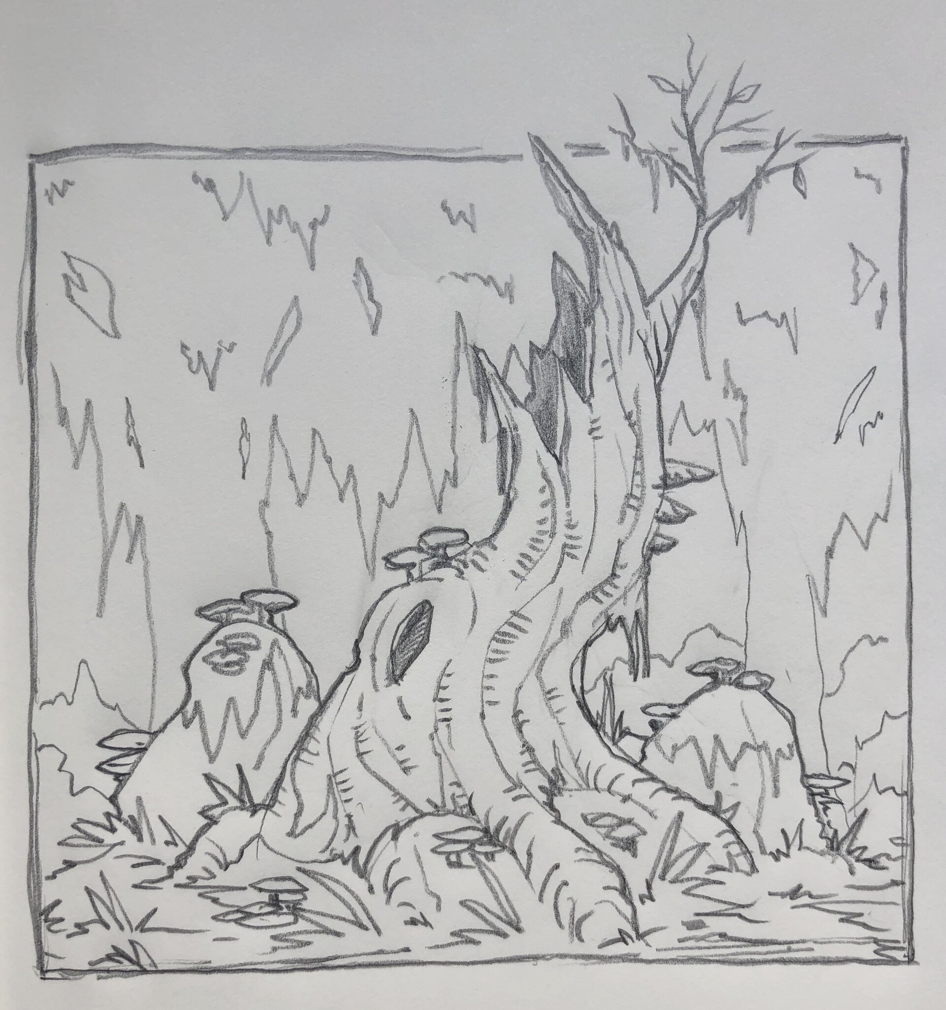 Swamp Tree Drawing