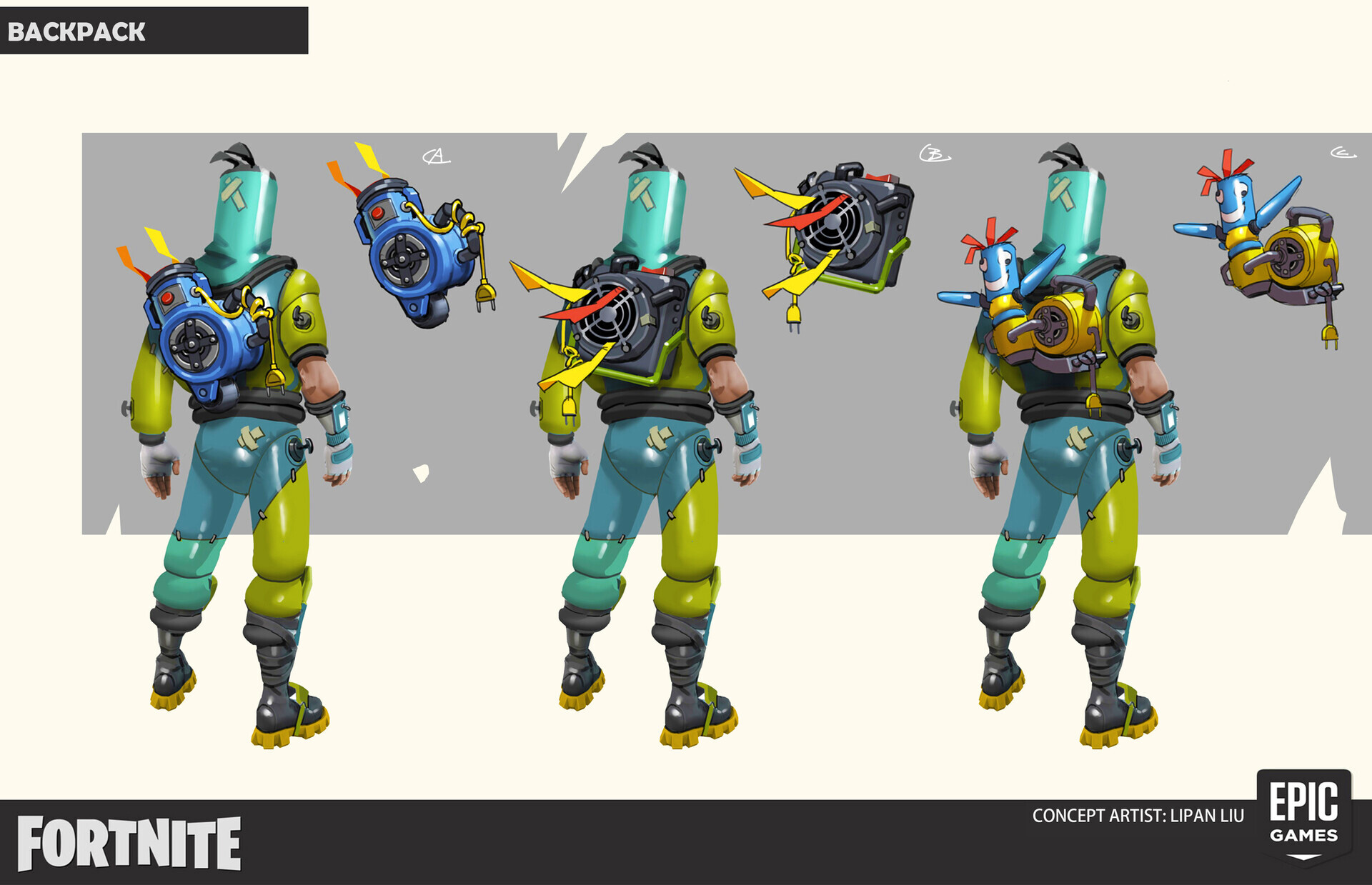 Rock D - Fortnite Bendie and Twistie skin concept art