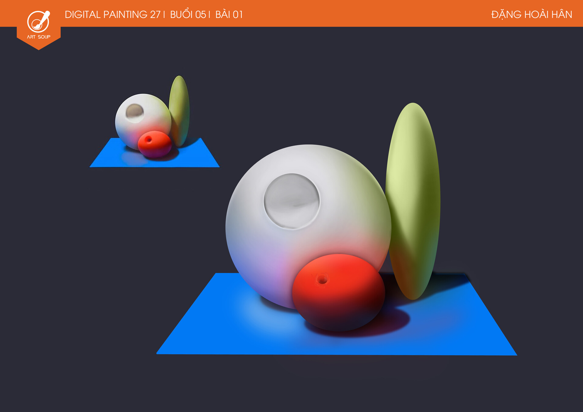 ArtStation - Value, Coloring and Build Simple Characters Studying.