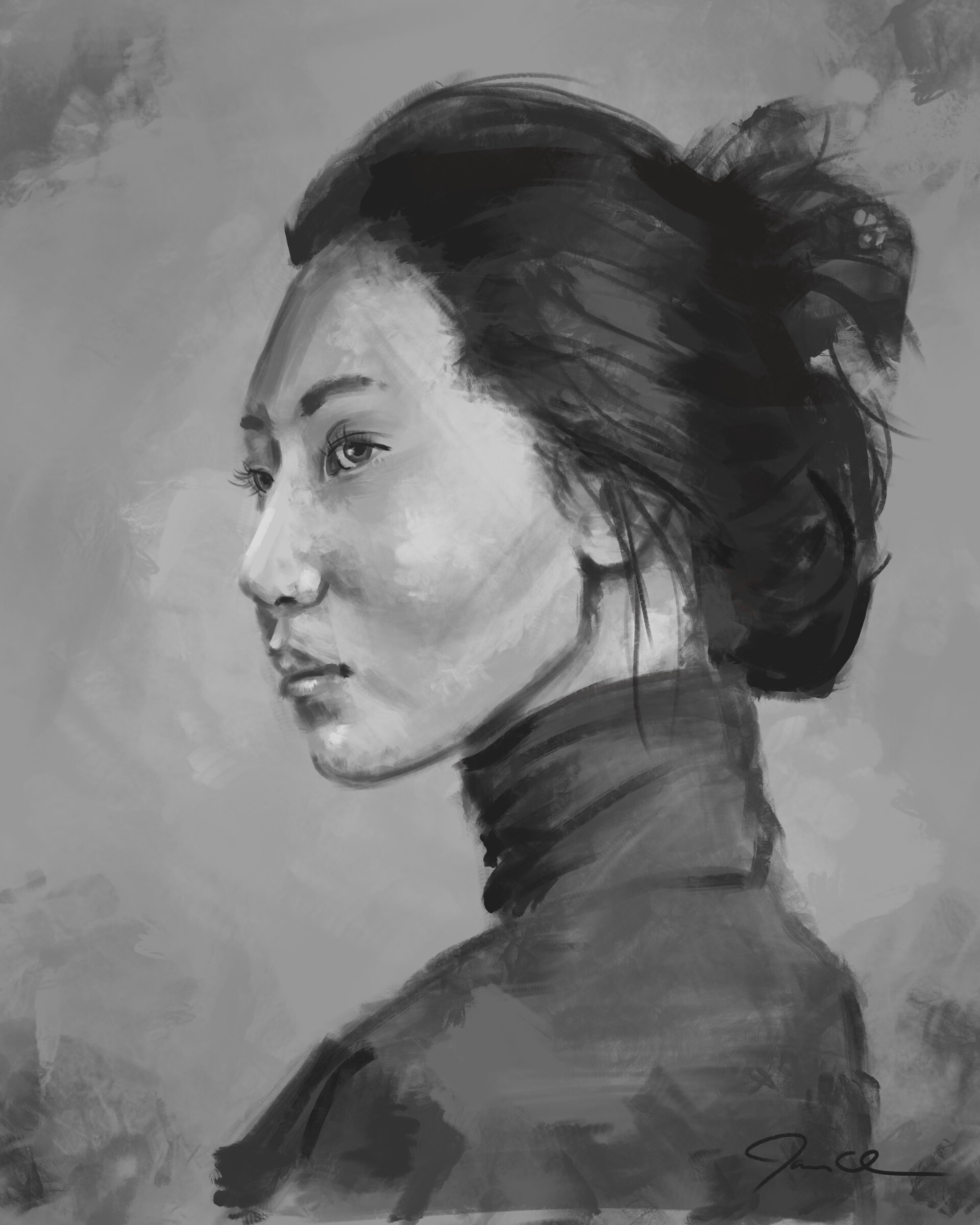 how to draw digital portraits in photoshop