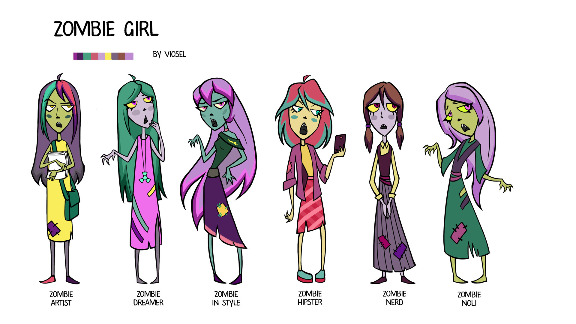 ArtStation - Concept art Zombie Girl. Character Design