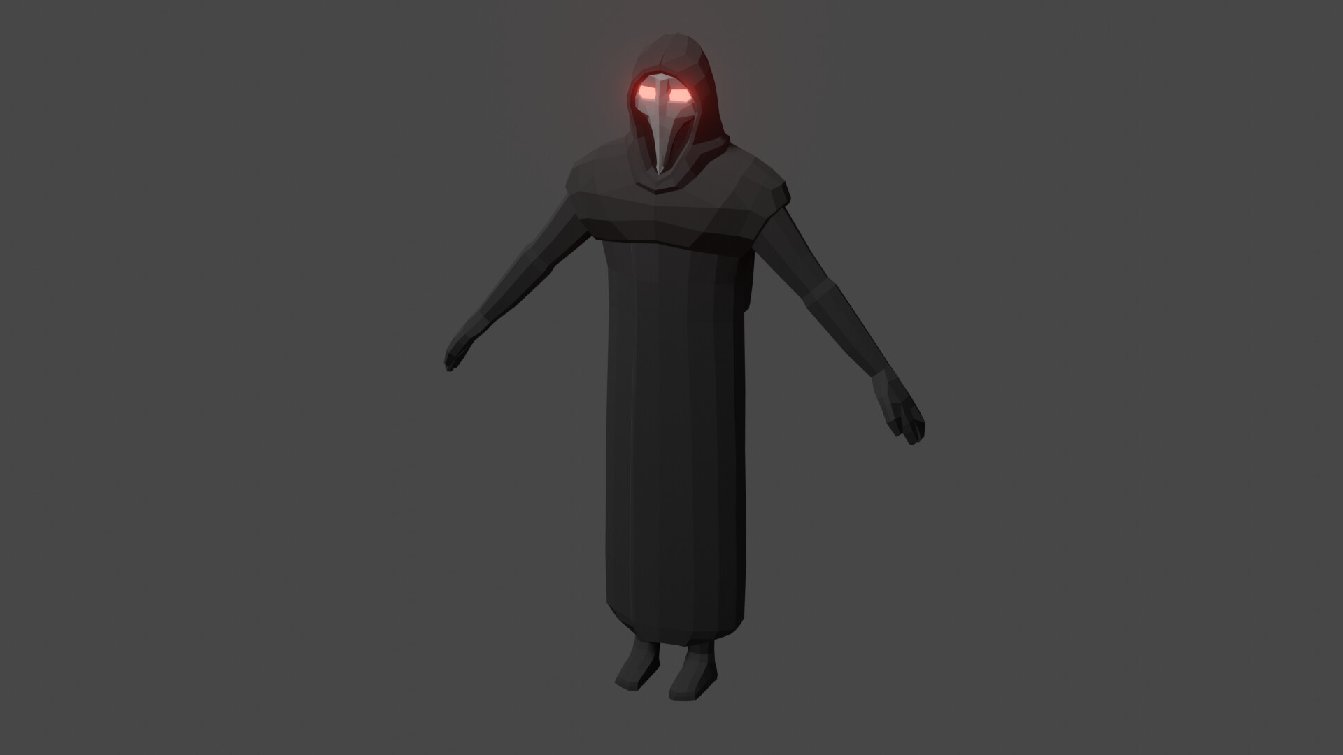 ArtStation - man with evil mask lowpoly
