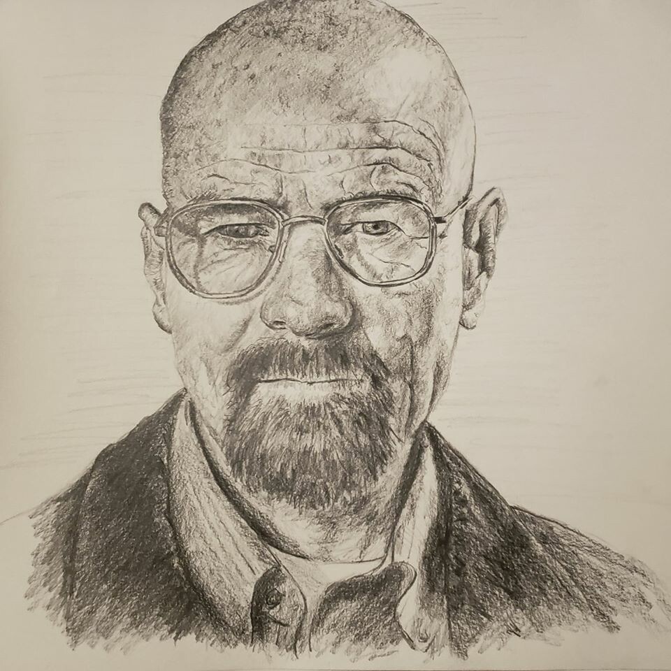 ArtStation - Walter White Pencil Portrait