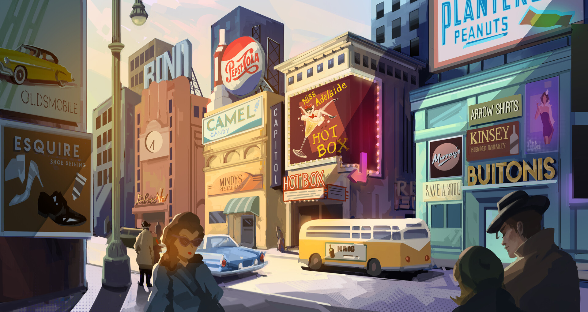 ArtStation - NY Times Square 1950