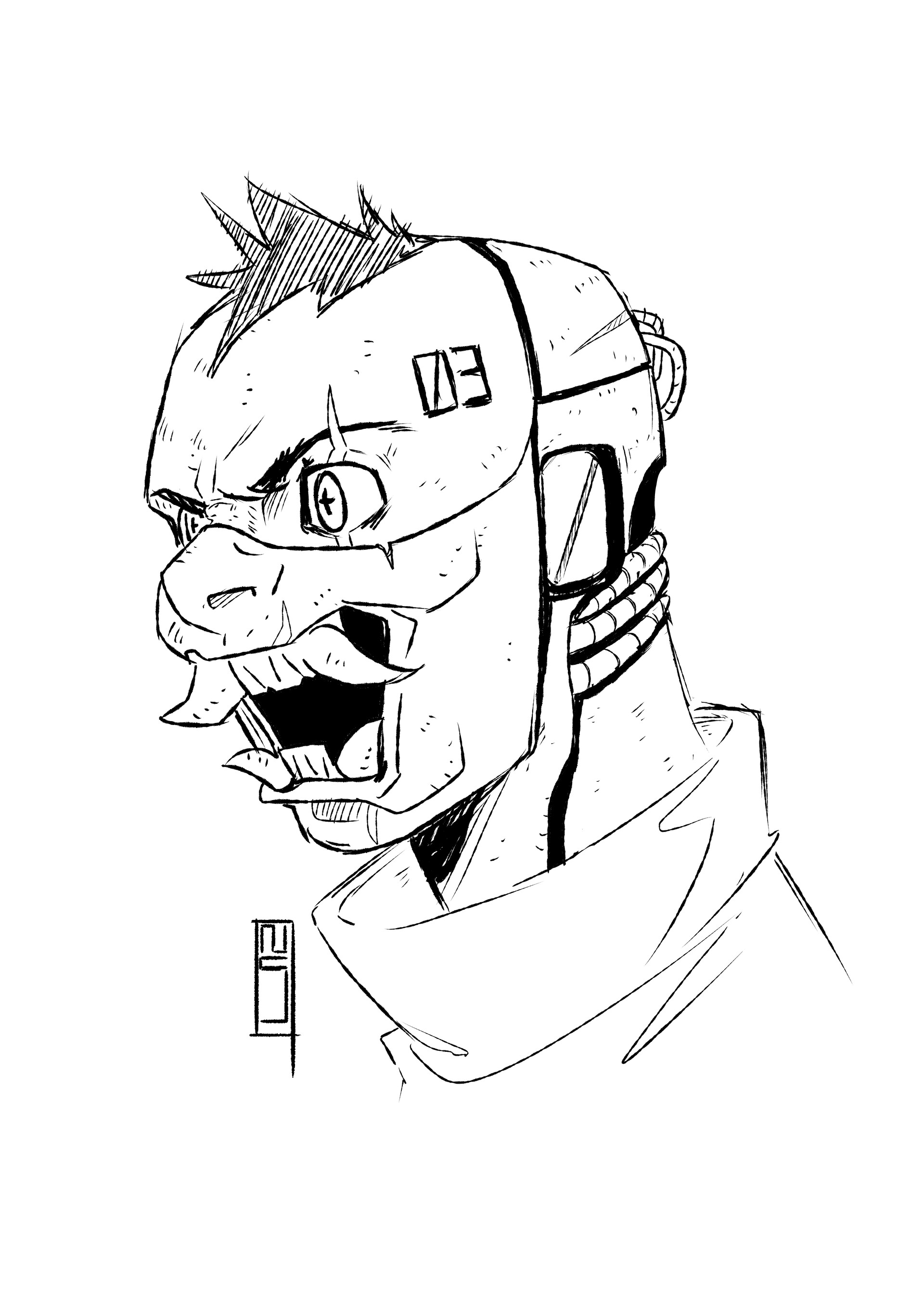 ArtStation - Another brush test - Demon machine