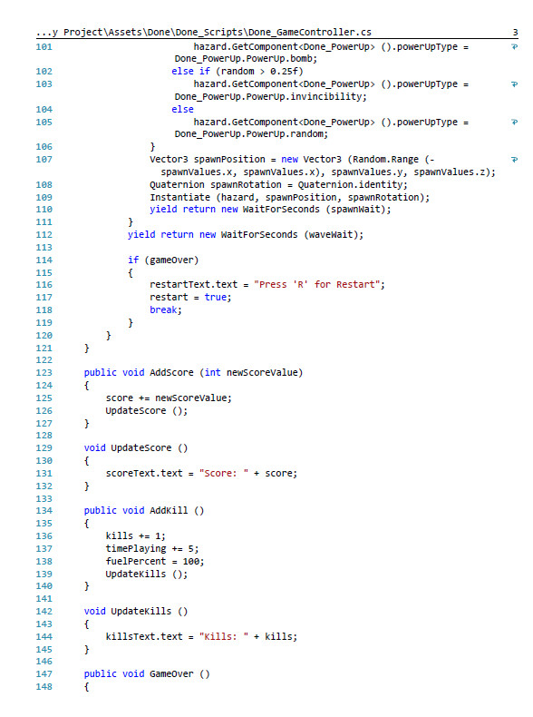 Anirudh Bandaru - Space Shooter Scripting C#