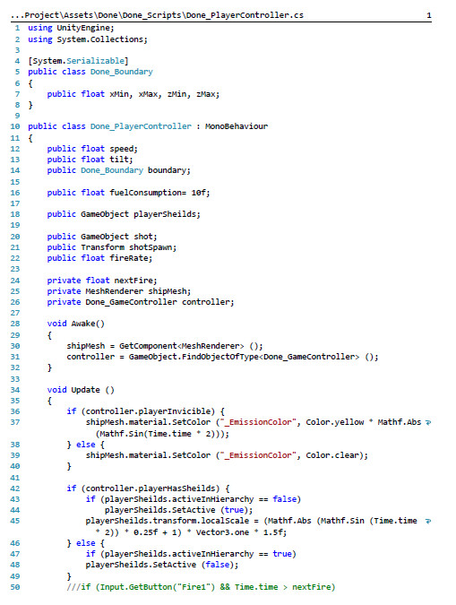 Anirudh Bandaru - Space Shooter Scripting C#