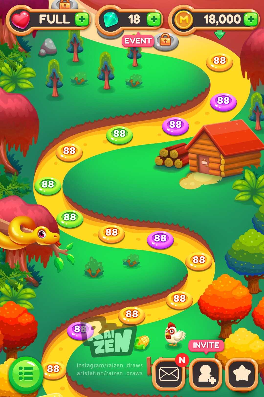 ArtStation - Momo Pop Stage Select BG