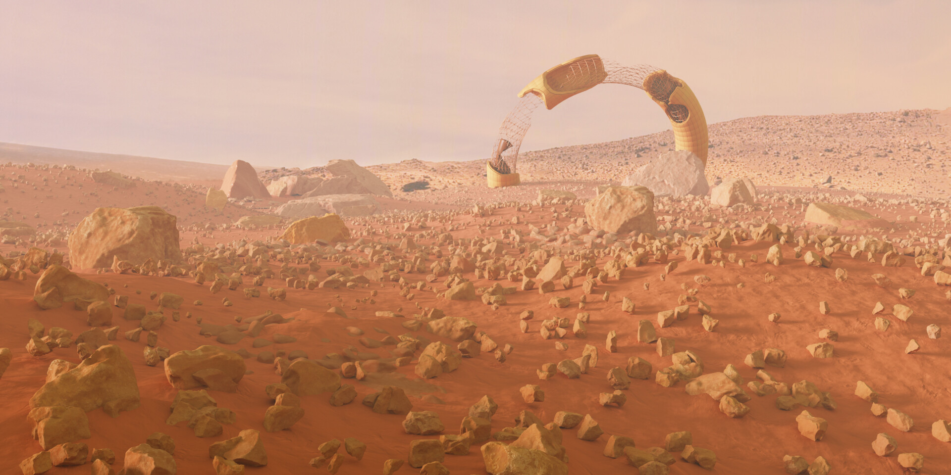 ArtStation - Fantasy Mars scene