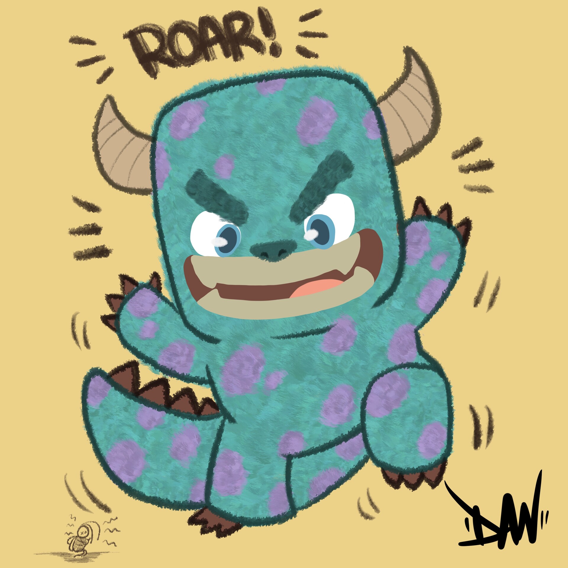 ArtStation - Sully Scared Mr. Roach