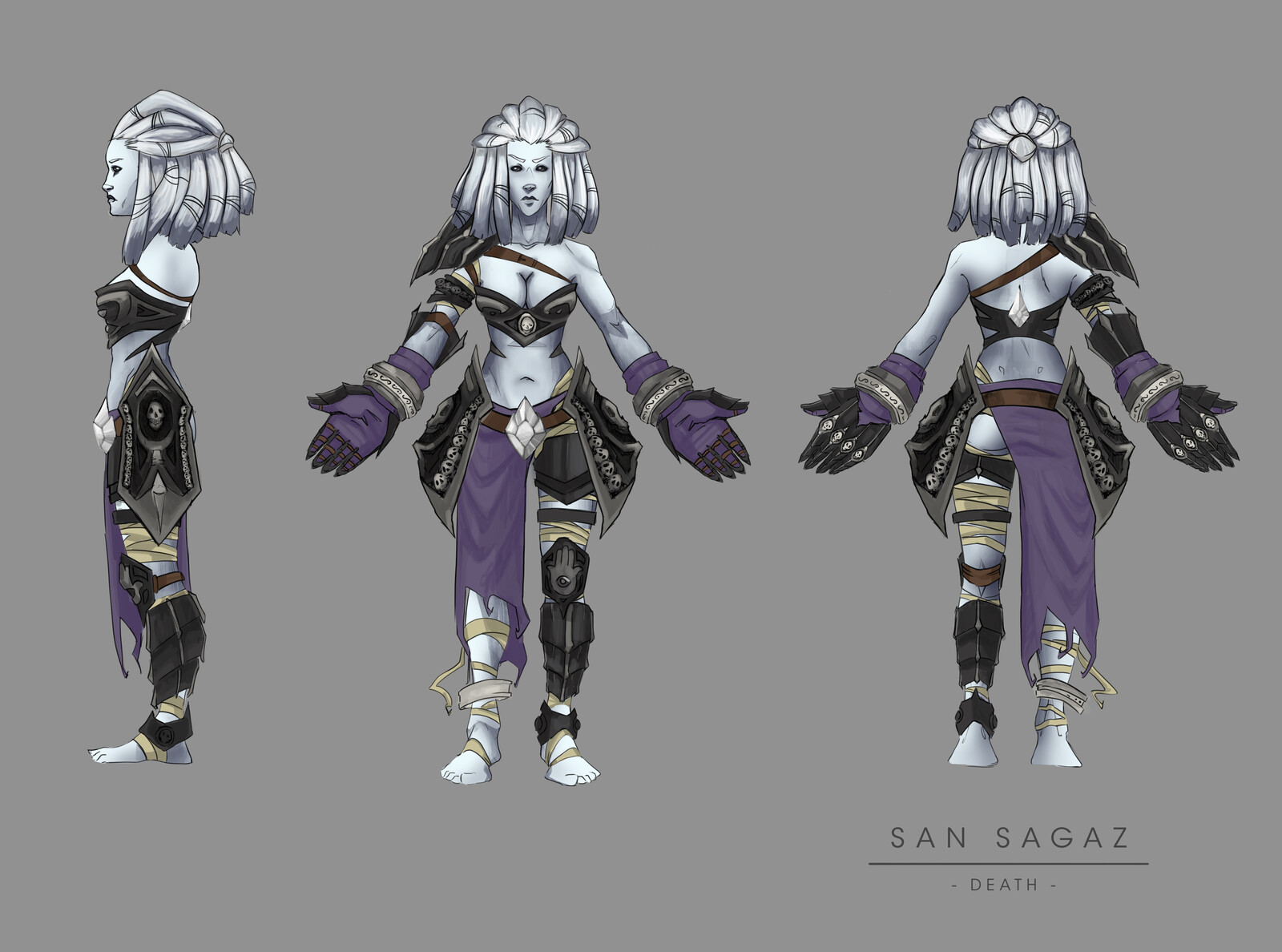 San Sagaz - DARKSIDERS 2 - FEMALE DEATH CHARACTER DESIGN FANART