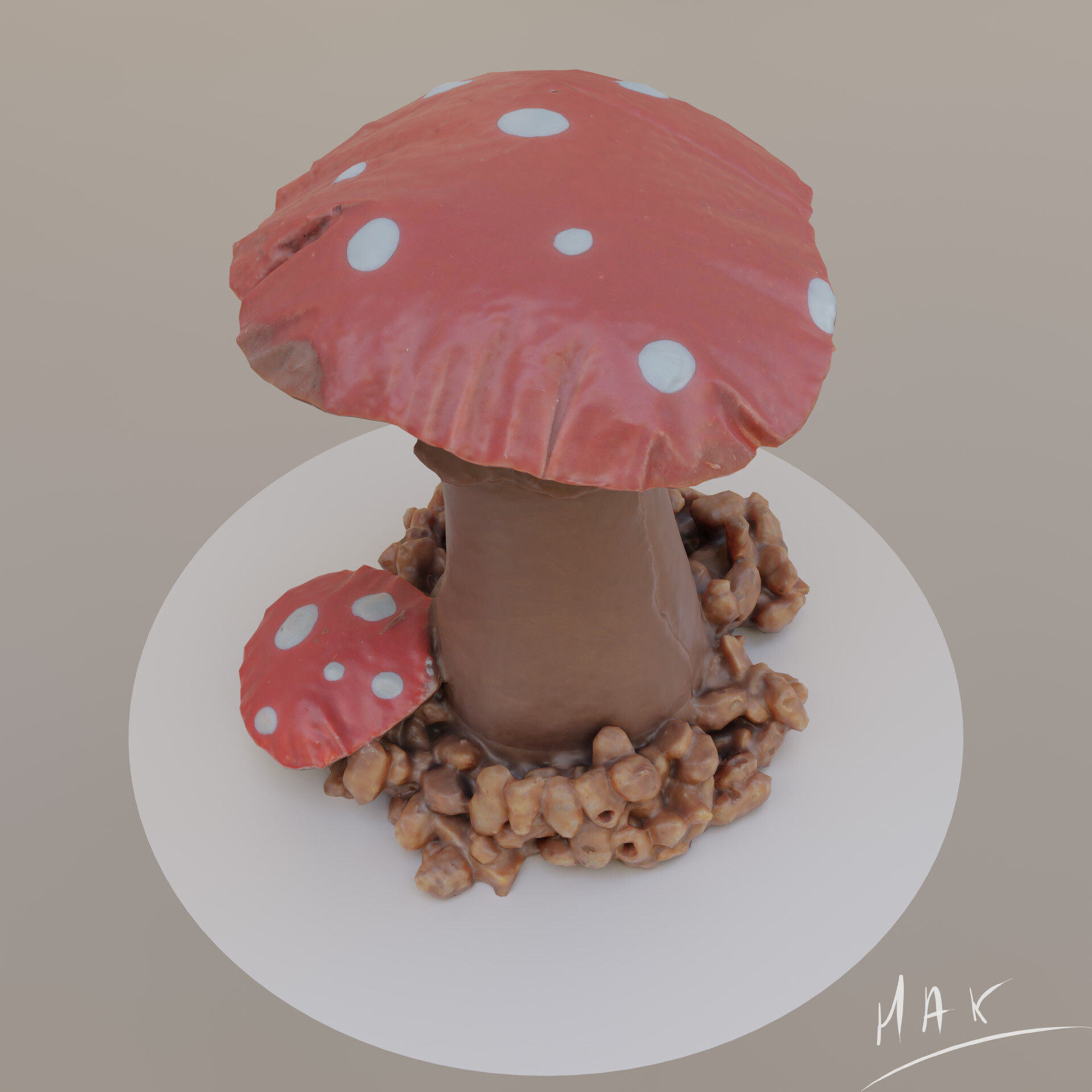 MAKRAM DAOU - Chocolat Mushroom with crisped rice