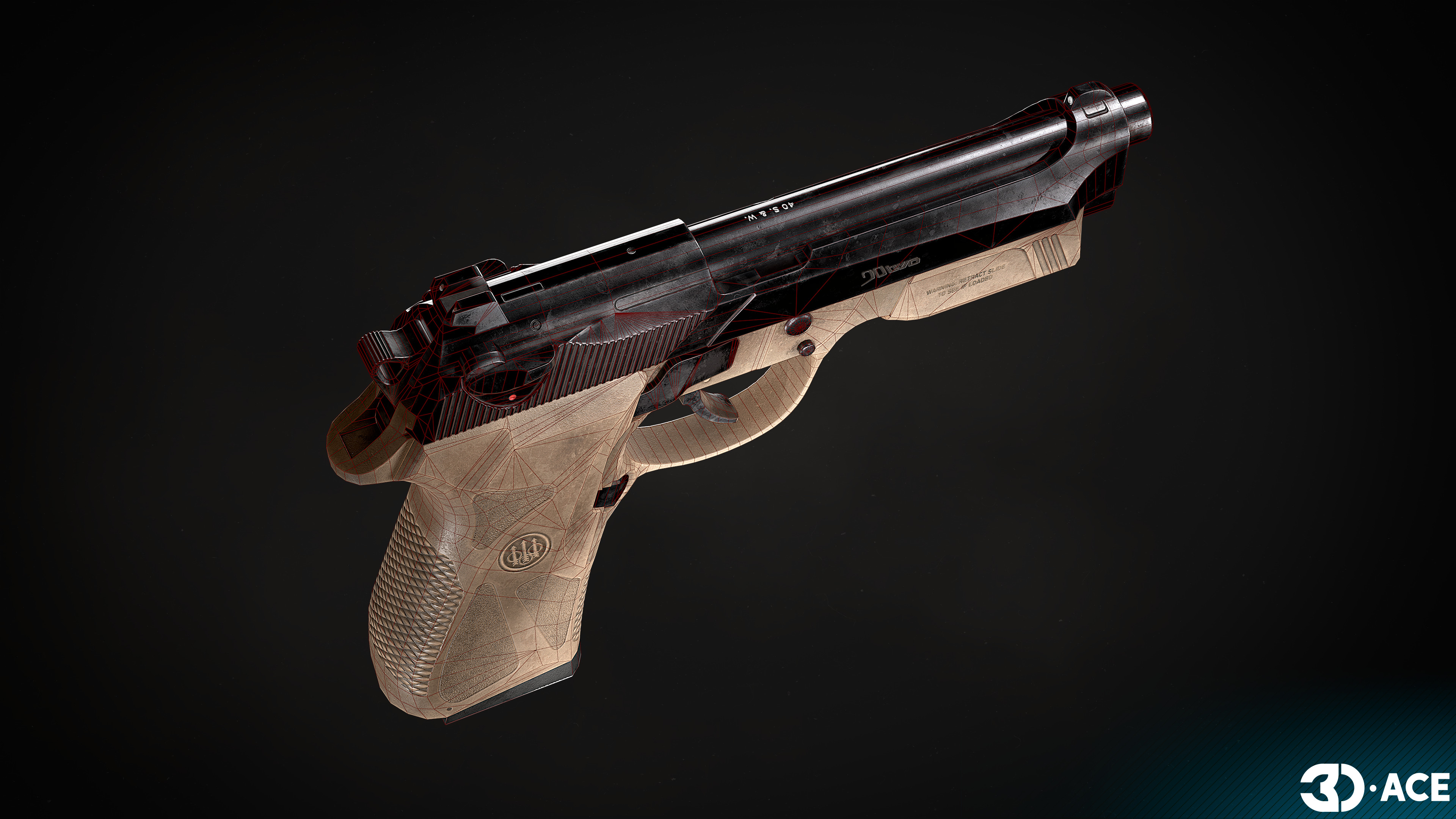 3D-Ace Studio - 3D Beretta Pistol