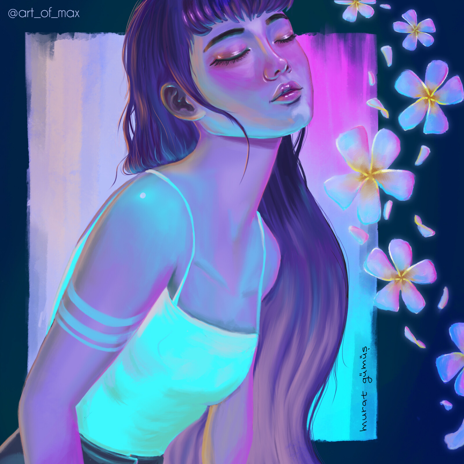 how to draw neon light