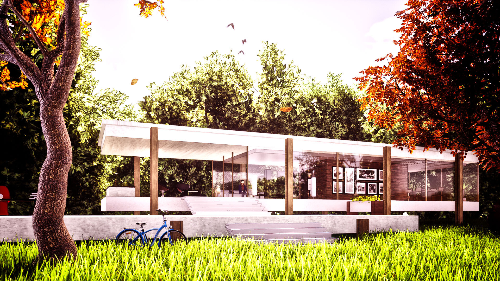 ArtStation - Farnsworth House - Archtectural concept