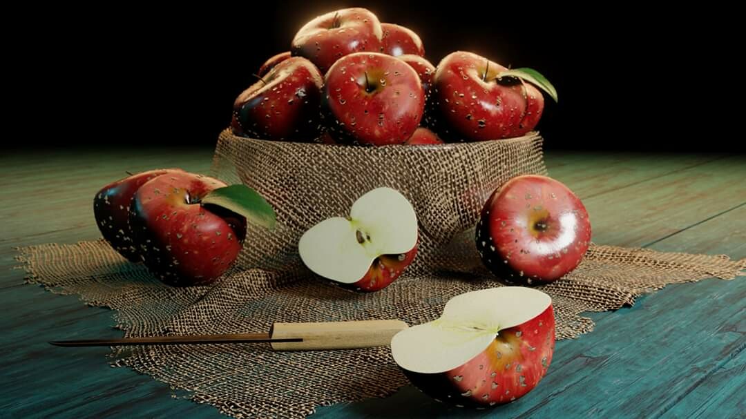 ArtStation - Apples Scene