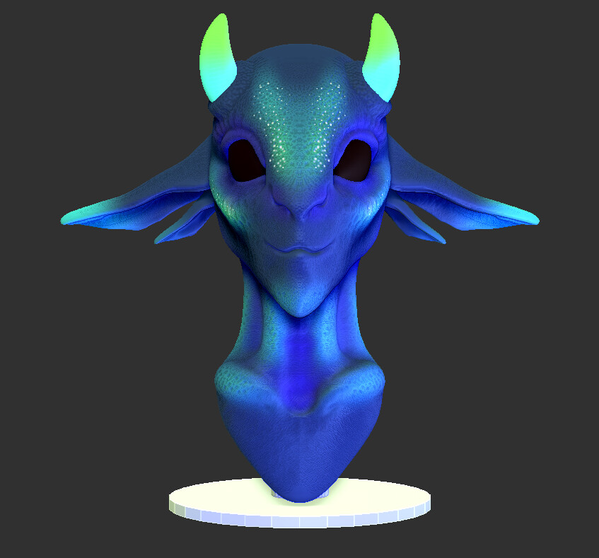 ArtStation - Blue Goat Alien