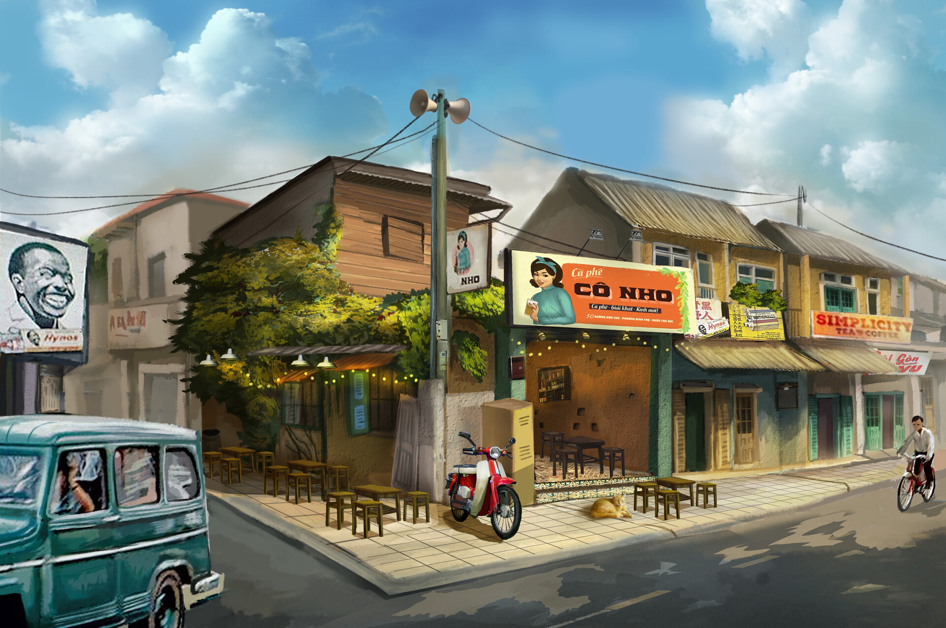 ArtStation - ilustation Sai Gon Vintage