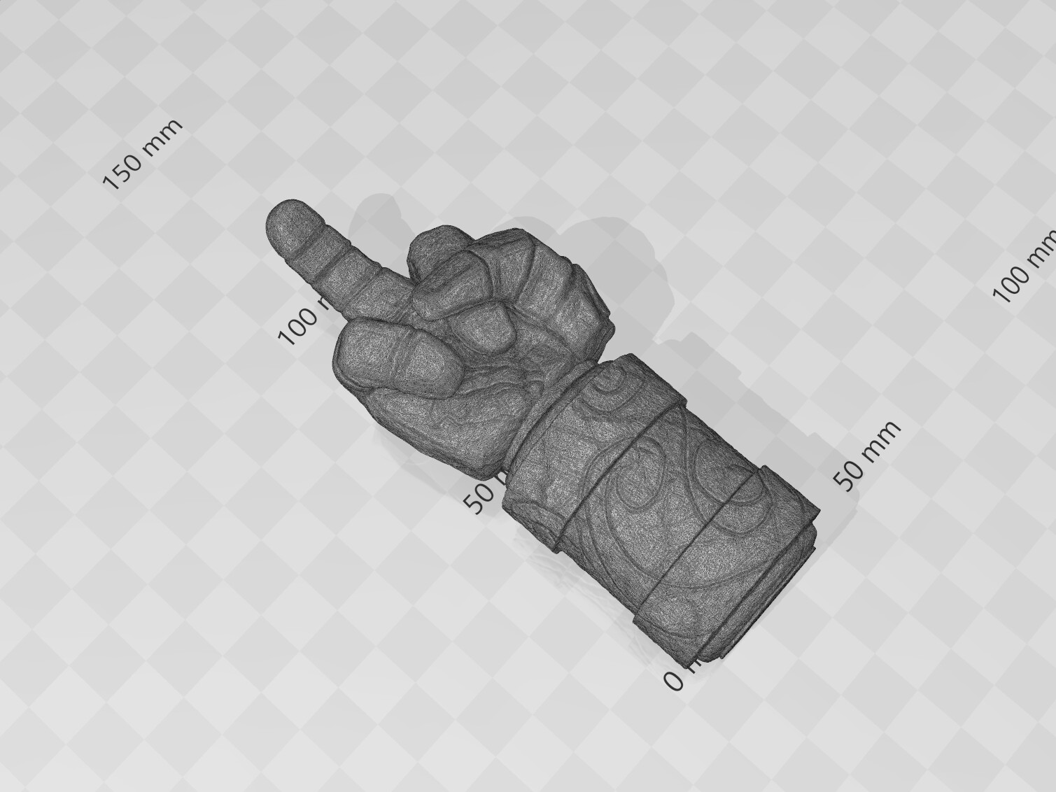 Brendon Burke - Hellboy Right Hand of Doom Middle Finger up