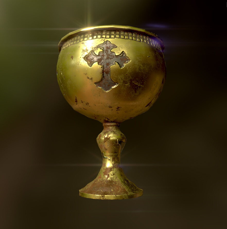 ArtStation - Low Poly Medieval Grail / Cup